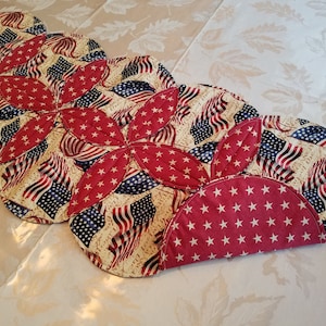 NEW - 2-PATRIOTIC Table Runners - 34" X 15 1/2" - 40.00 and 41 X 15 1/2 ...