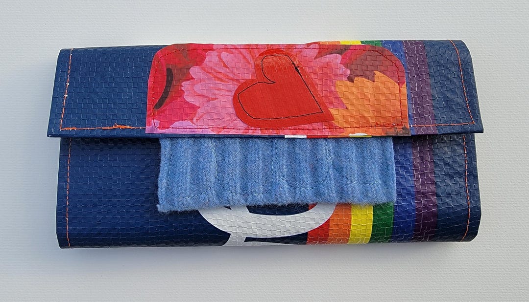Wallet - Recycled Wallet - Recycled Shopping Bag Wallet - Gift for Her ...