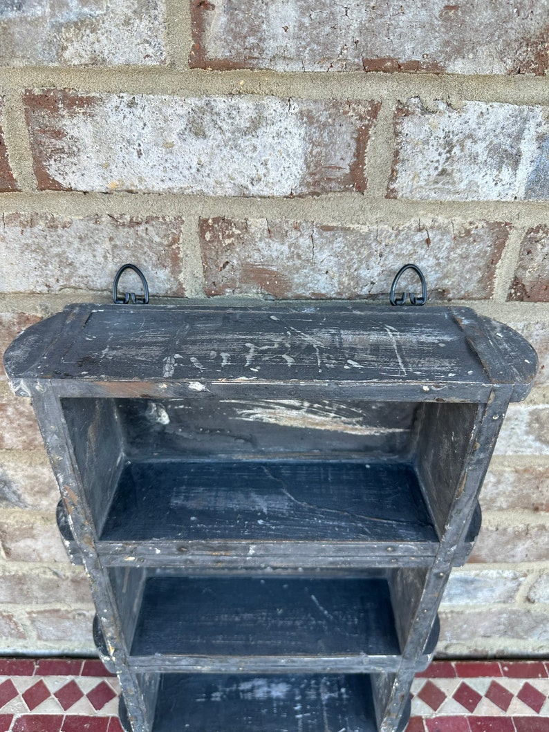 Rustic Three Tier Brick Mold Shelf Farmhouse Antique Style Distressed ...