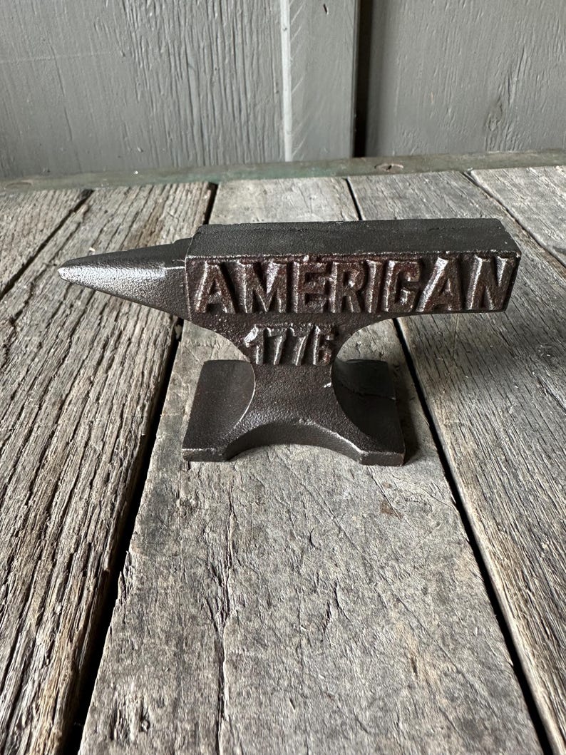 America 1776 in God We Trust Cast Iron Mini Anvil W/ Antique Finish ...