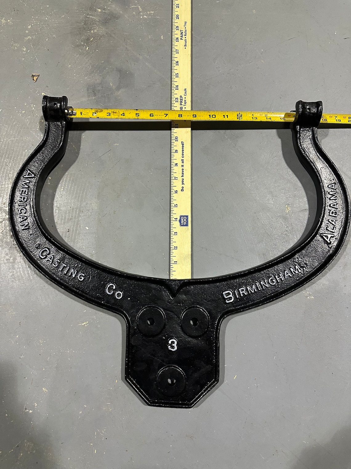 No3 Cast Iron Bell Yoke American Casting Co Birmingham AL Upright ...