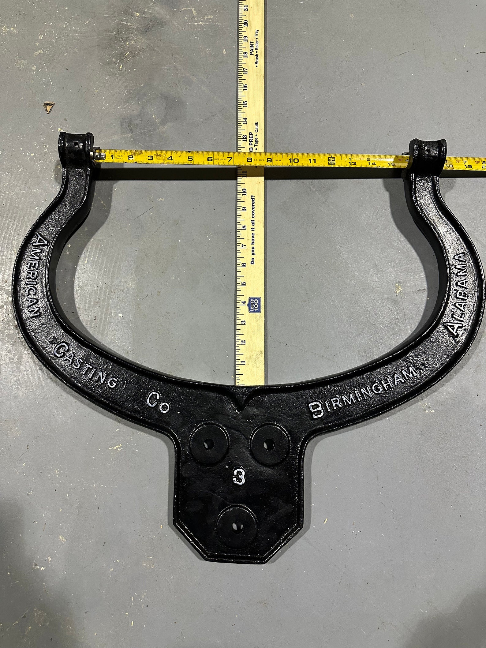 No3 Cast Iron Bell Yoke American Casting Co Birmingham AL Upright ...