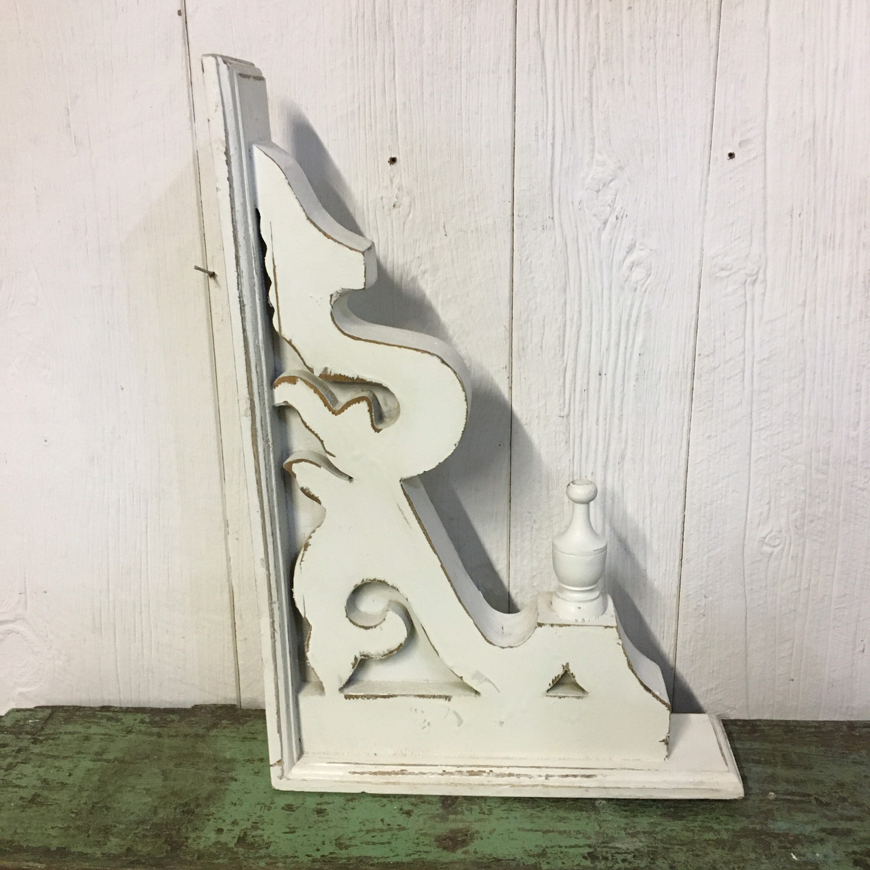 Pair Large Distressed White Wooden Corbels Farmhouse Shabby | Etsy