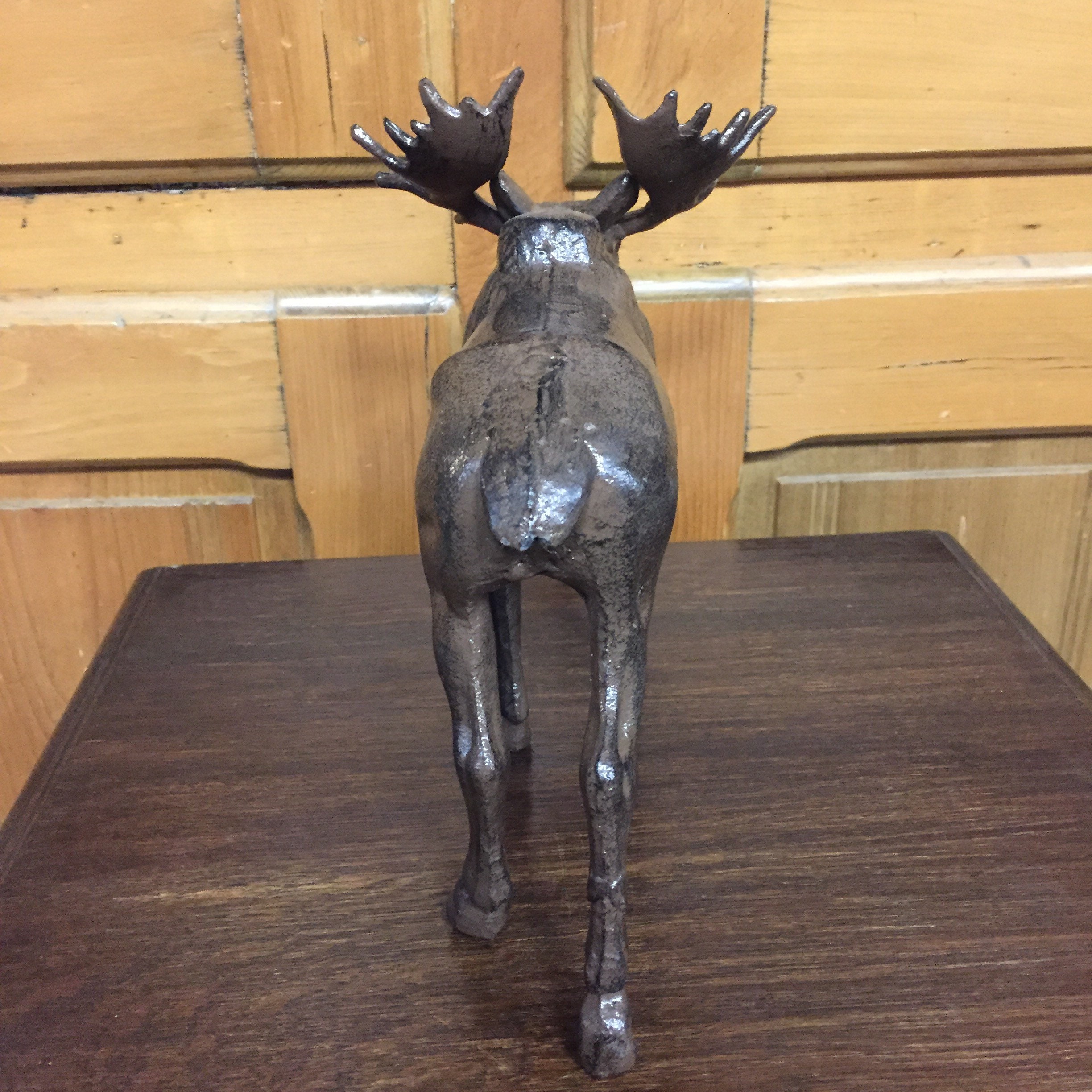 Cast Iron Moose Statue Figure Art Doorstop Elk Cabin Lake Home - Etsy