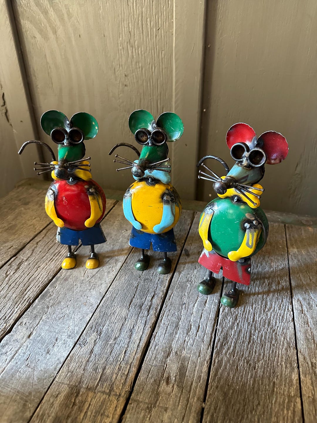 Rustic Metal Mouse in Glasses Statue Cute Sculpture Garden Yard Art - Etsy
