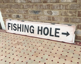 Fishing Hole Sign | Etsy