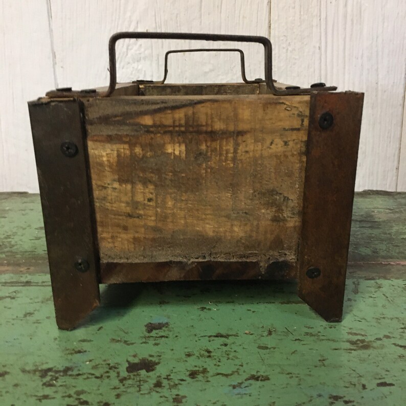 Rustic Primitive Farmhouse Decor Vintage Wooden Box on Stand - Etsy