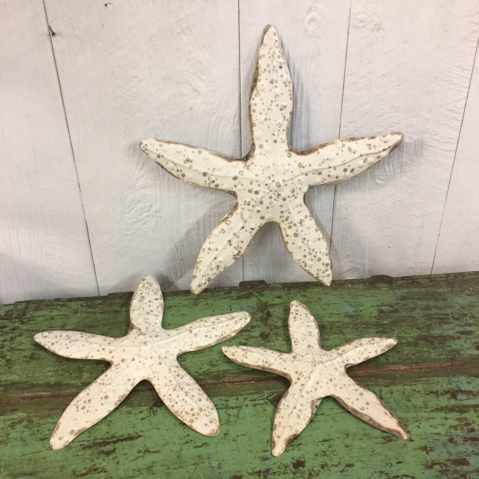 Set of 3 Metal Starfish Wall Art Beach House Coastal Nautical - Etsy