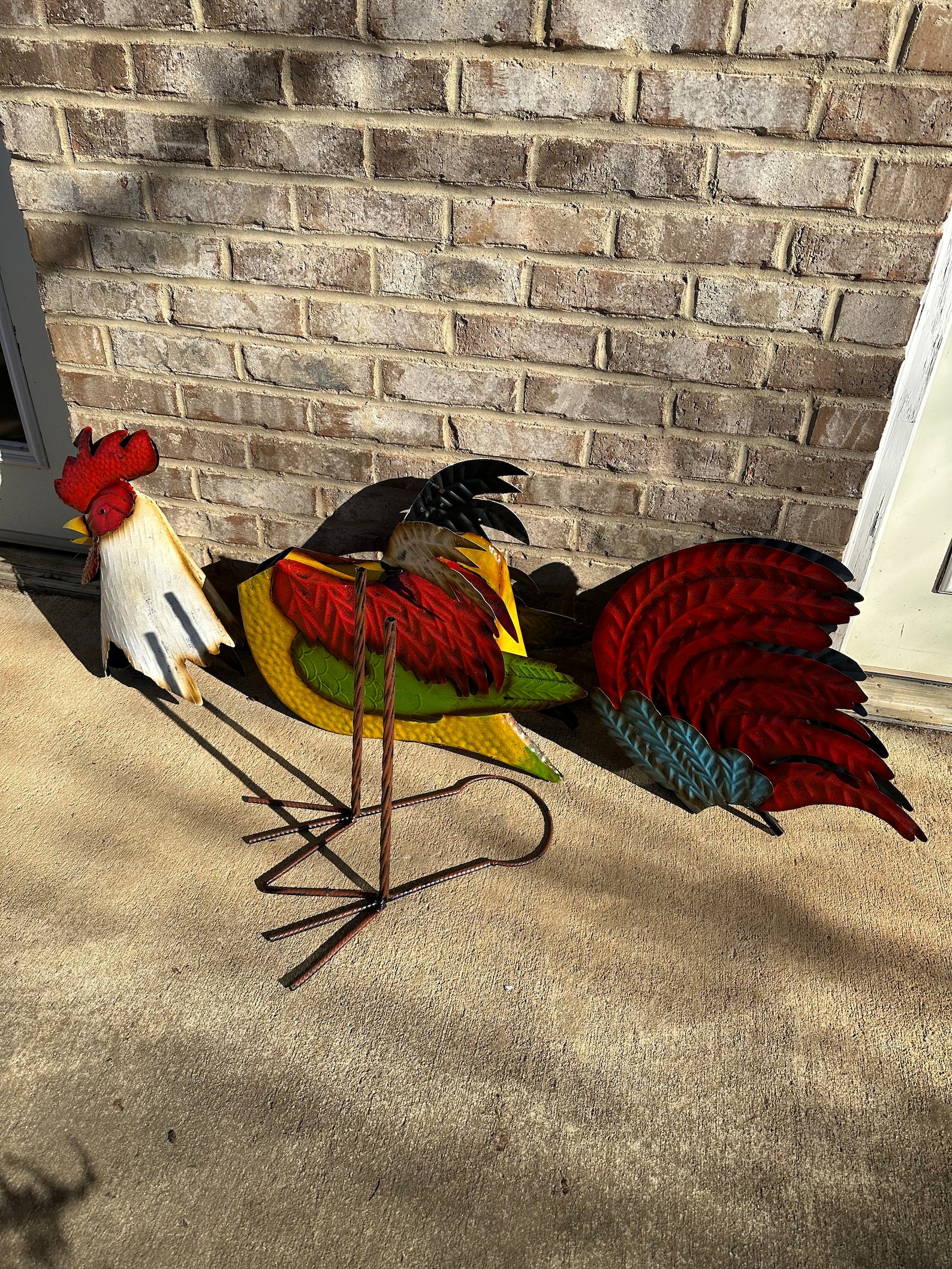 LARGE 3.5 Ft Tall Rooster Metal Statue Garden Art Yard Chicken - Etsy