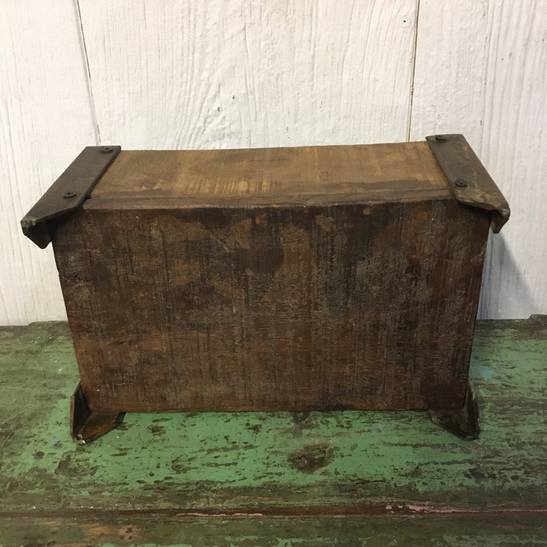 Rustic Primitive Farmhouse Decor Vintage Wooden Box on Stand - Etsy