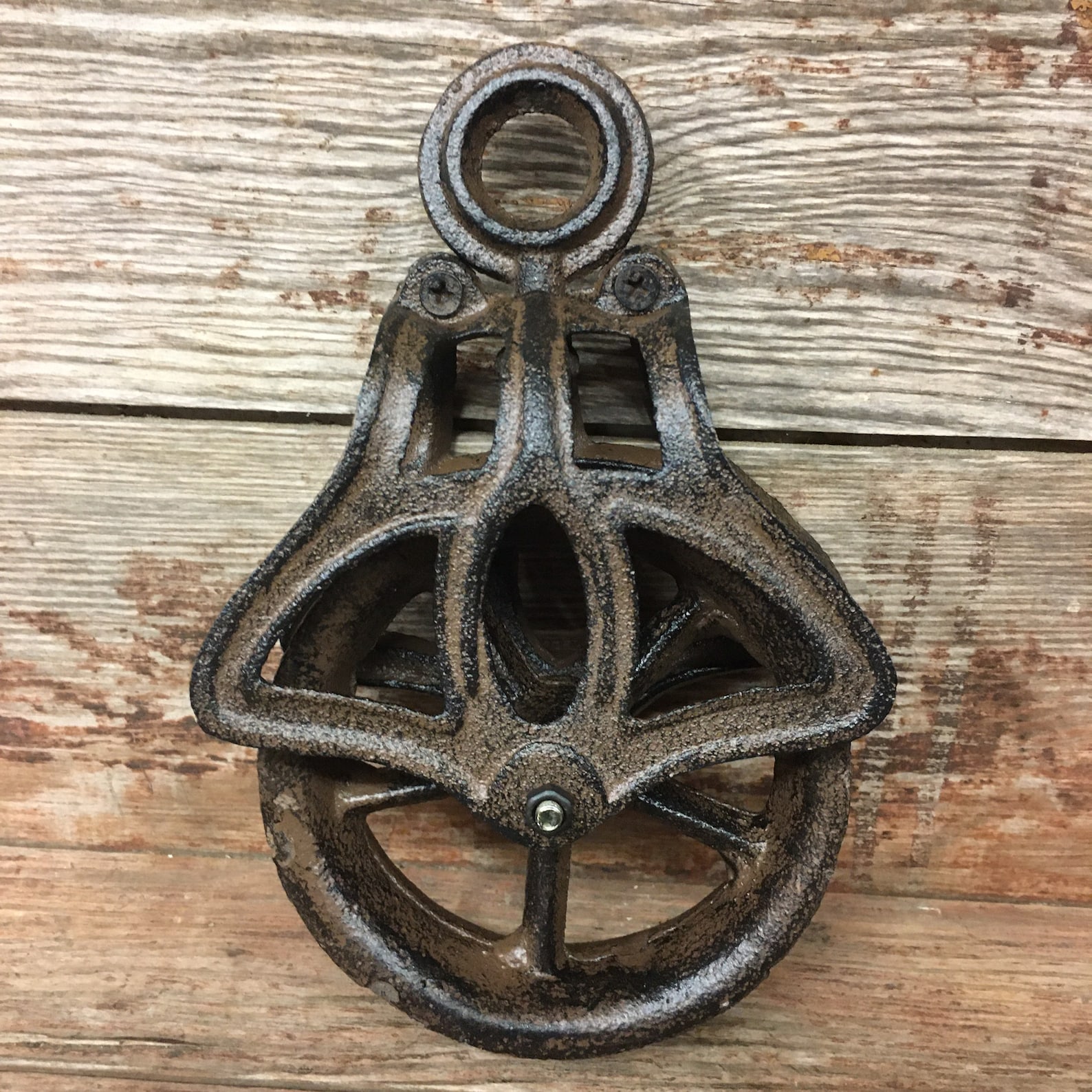 Antique Style Vintage Cast Iron Well Wheel Pulley Reproduction NEW ...