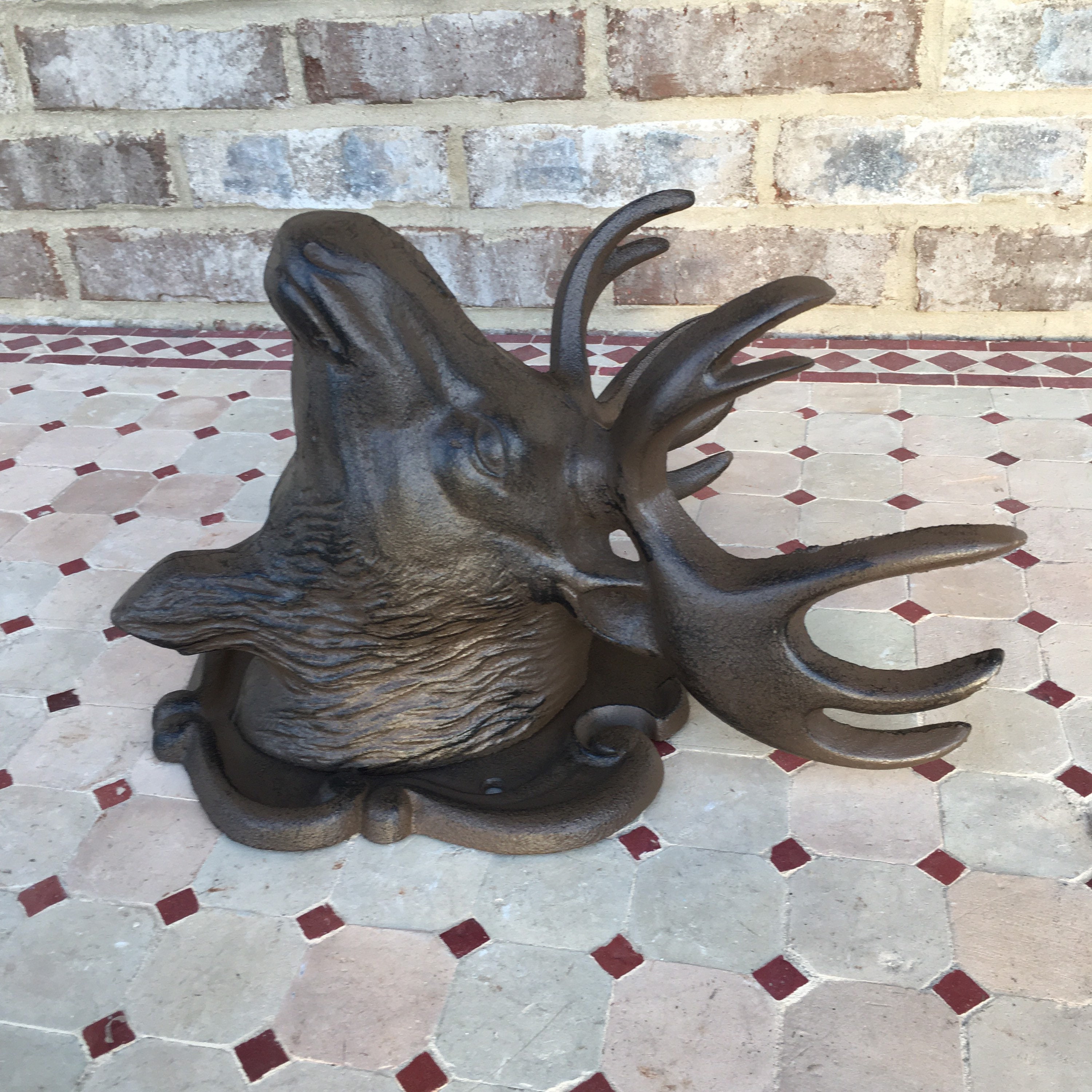Cast Iron Moose Head Wall Mount Elk Deer Venison Rustic Cabin - Etsy
