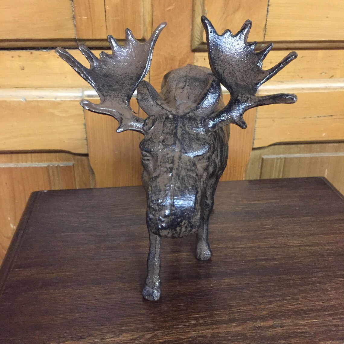 Cast Iron Moose Statue Figure Art Doorstop Elk Cabin Lake Home - Etsy