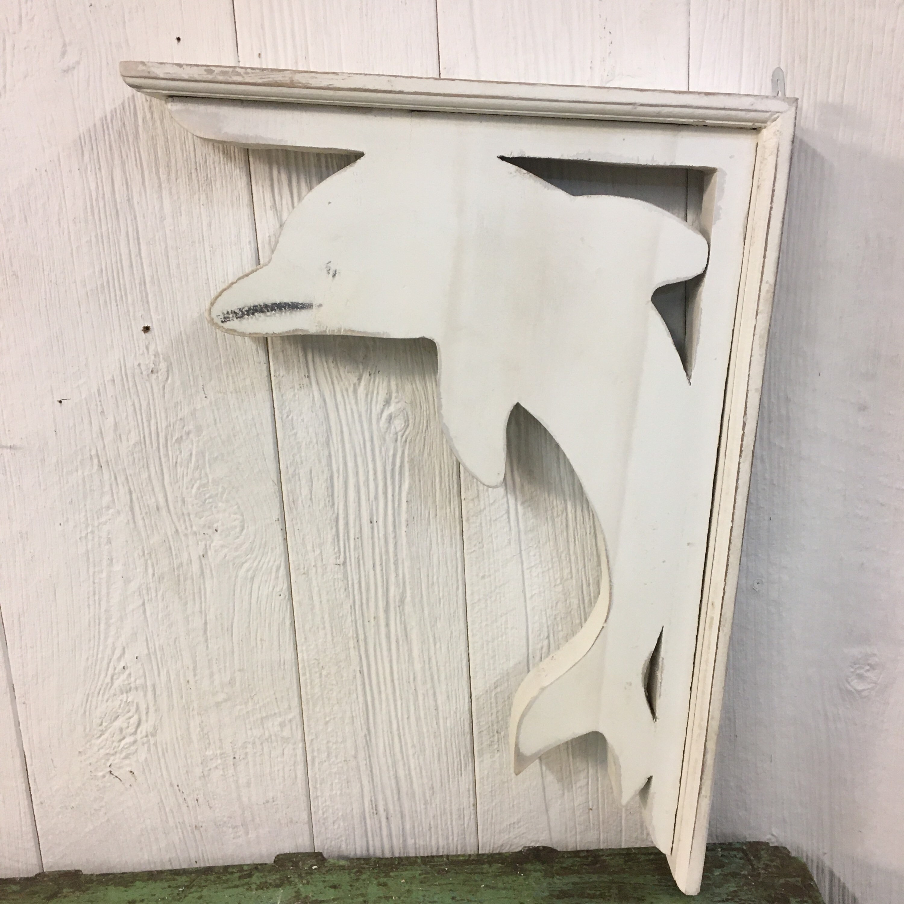 Pair of Large Dolphin Shaped White Wooden Corbels Shelf | Etsy