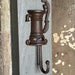 Cast Iron Well Water Pump Wall Hanger Hook Vintage Antique Style Hat ...