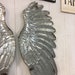 Large 43” Set of Galvanized Metal Angel Wings Pair Rustic Hanging Wall ...