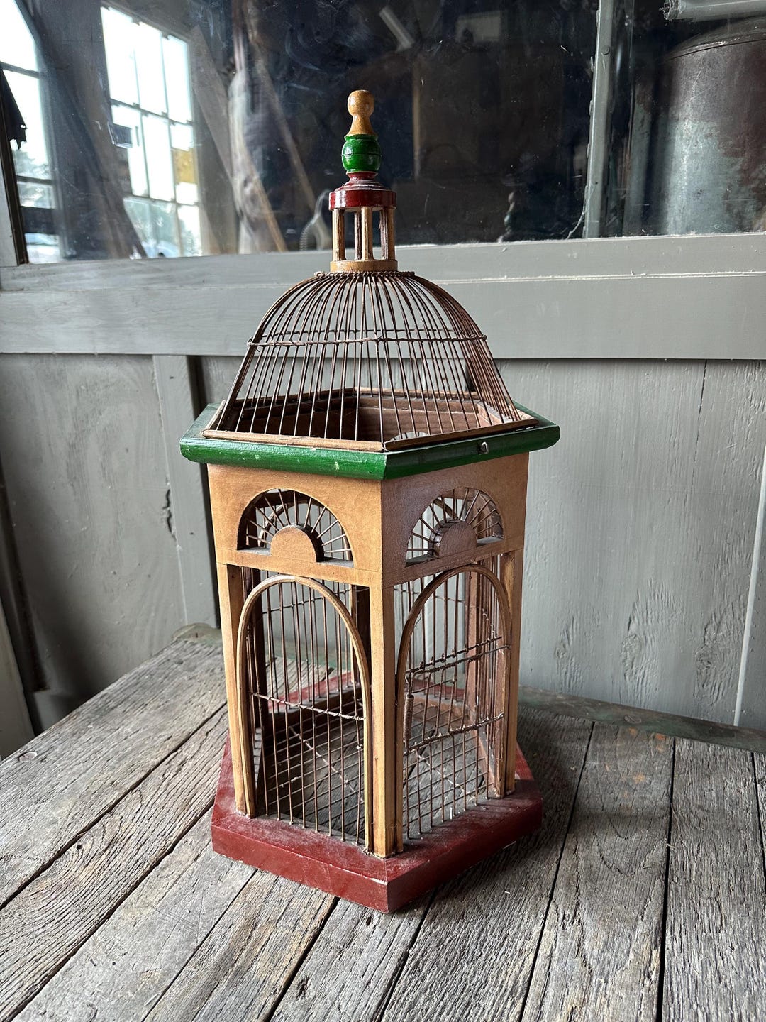 Beautiful Victorian Style Wooden Bird Cage Vintage Antique Dome - Etsy