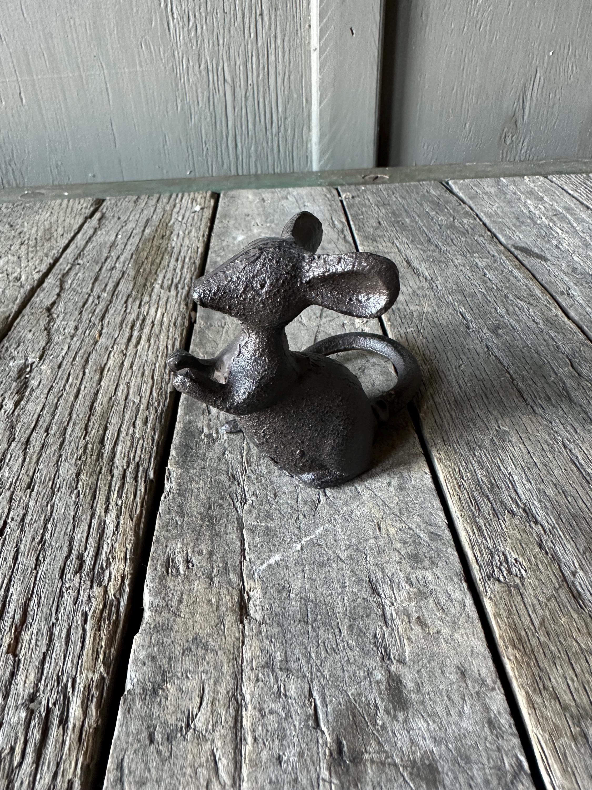 Pair of Mice - Set of 2 Cast Iron Mice Paperweight Statue Shelf Art ...
