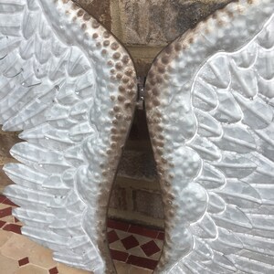 Set of Galvanized Metal Angel Wings Pair Hinges Rustic Hanging - Etsy