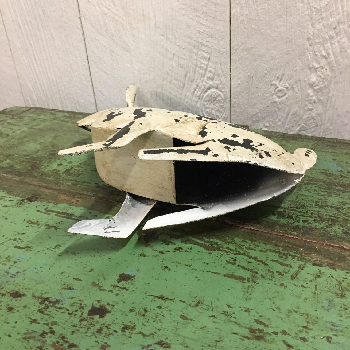 Cute Distressed Metal Rabbit Statue Figurine Folk Art - Etsy