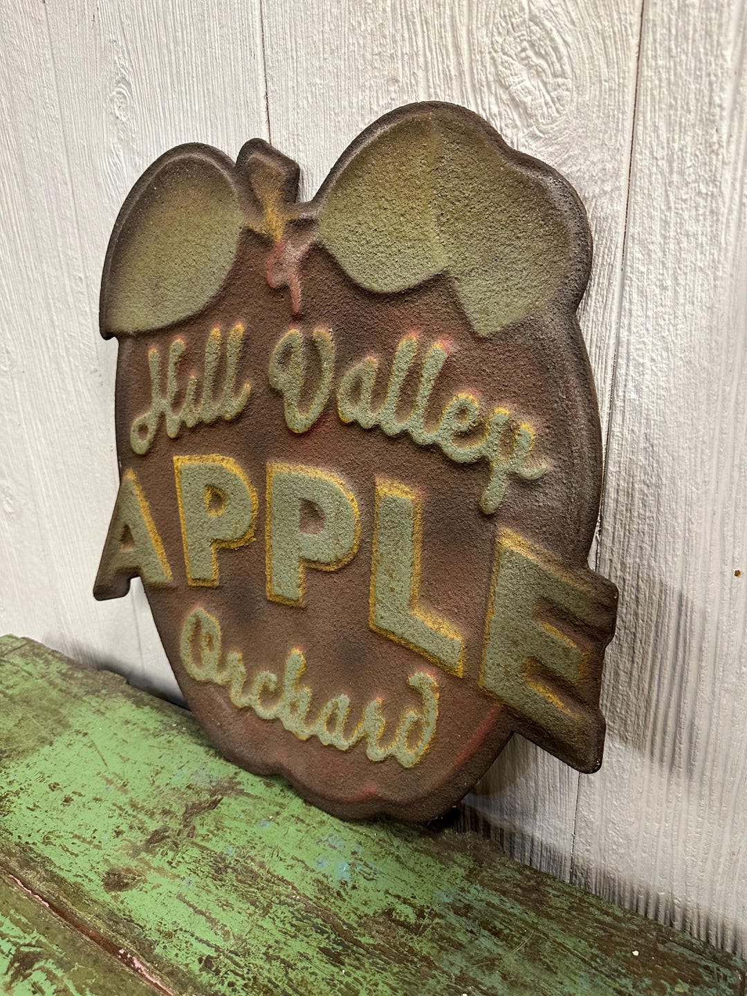 Hill Valley Apple Orchard Rustic Metal Sign Raised Lettering - Etsy