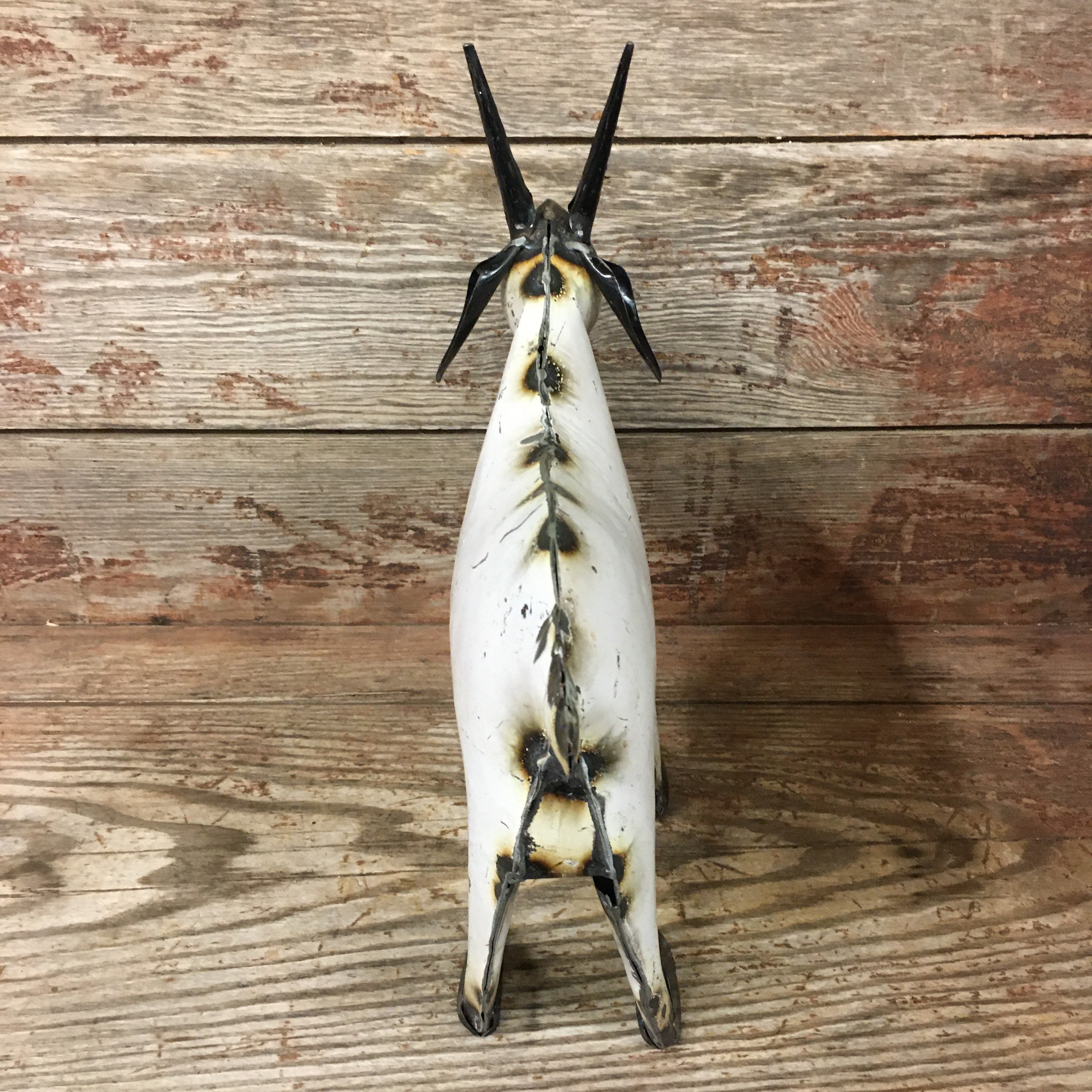 Cute Hand-made Metal Goat Statue Figurine Folk Art Farmhouse Shic Baby ...