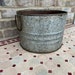 Primitive Style Antique Metal Well Bucket W/ Two Handles Planter Holder ...