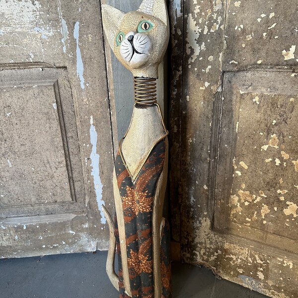 Tall Cat Statue - Etsy