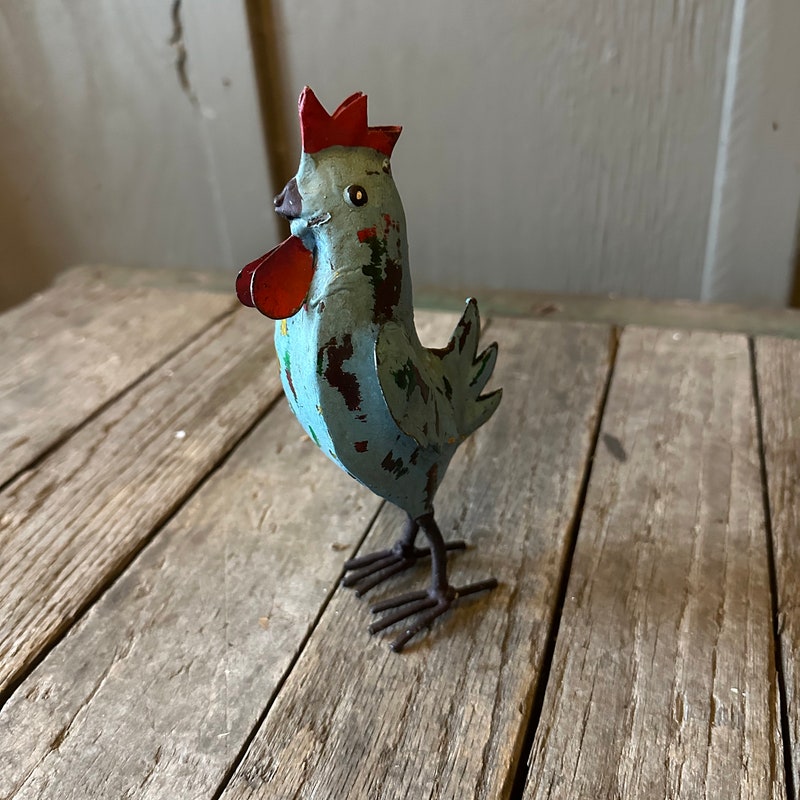 Whimsical Metal Chickens - Etsy