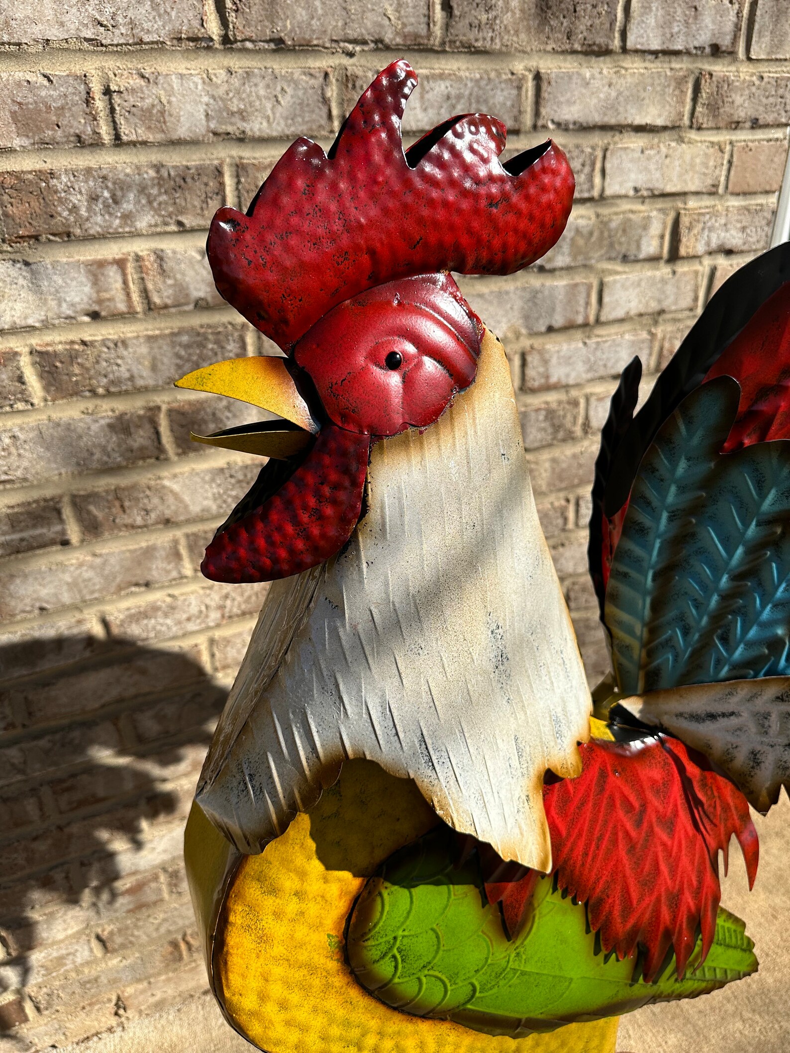 LARGE 3.5 Ft Tall Rooster Metal Statue Garden Art Yard Chicken - Etsy