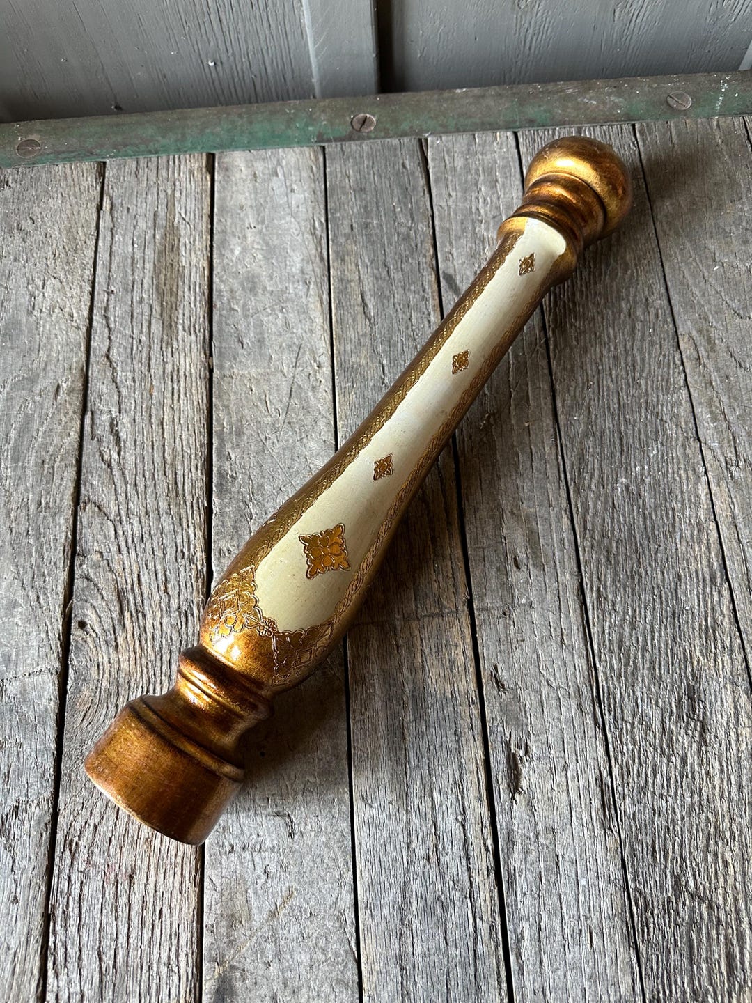 Large Beautiful Vintage 21” Florentine Gold Leaf Pepper Grinder Made in ...