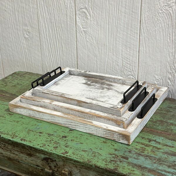 Rustic Metal Tray - Etsy