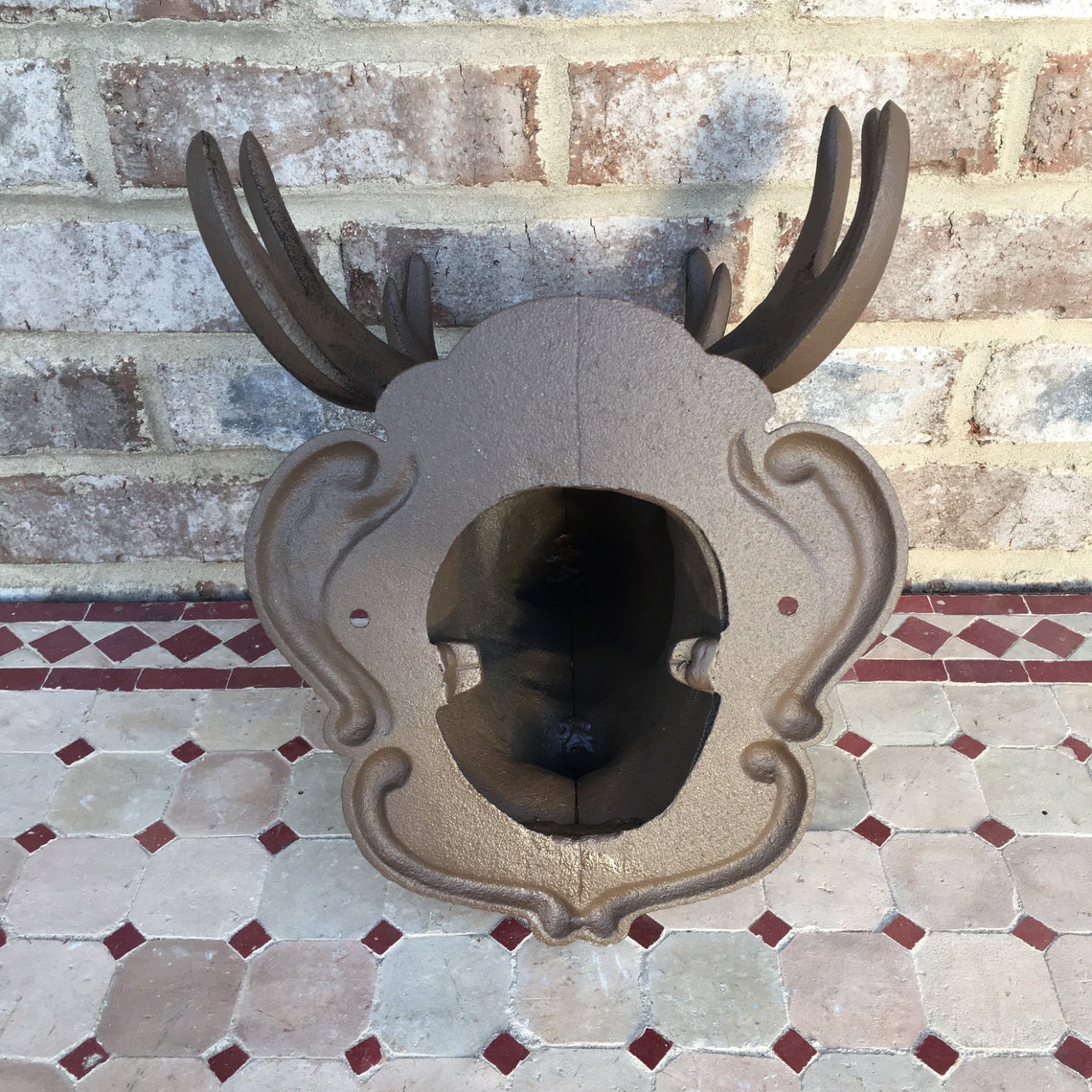 Cast Iron Moose Head Wall Mount Elk Deer Venison Rustic Cabin | Etsy