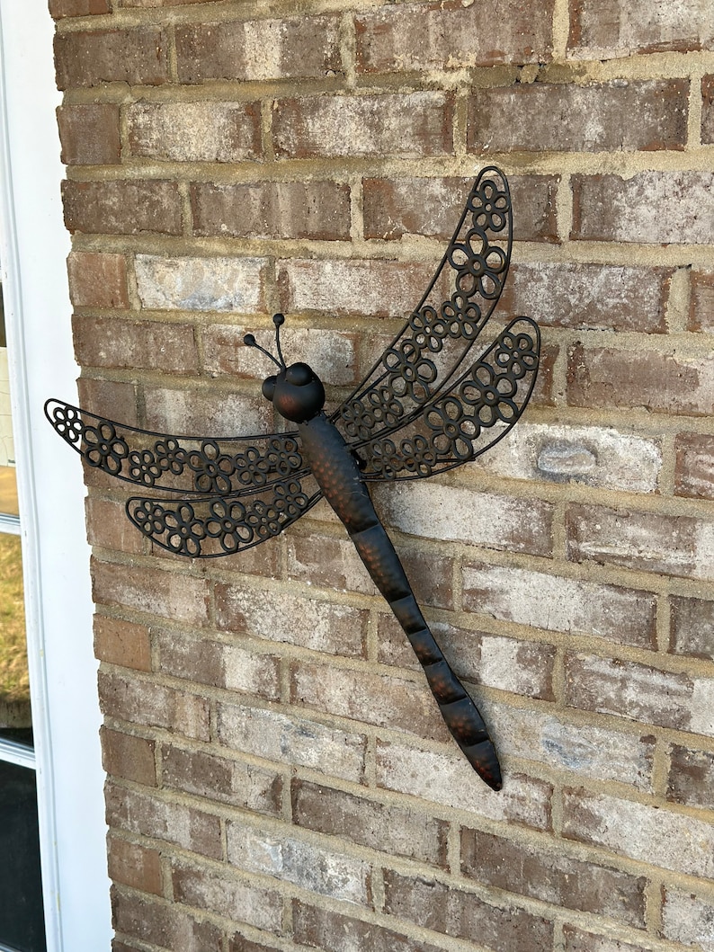 Large 23 Over-sized Metal Dragonfly Wall Art Display Garden - Etsy