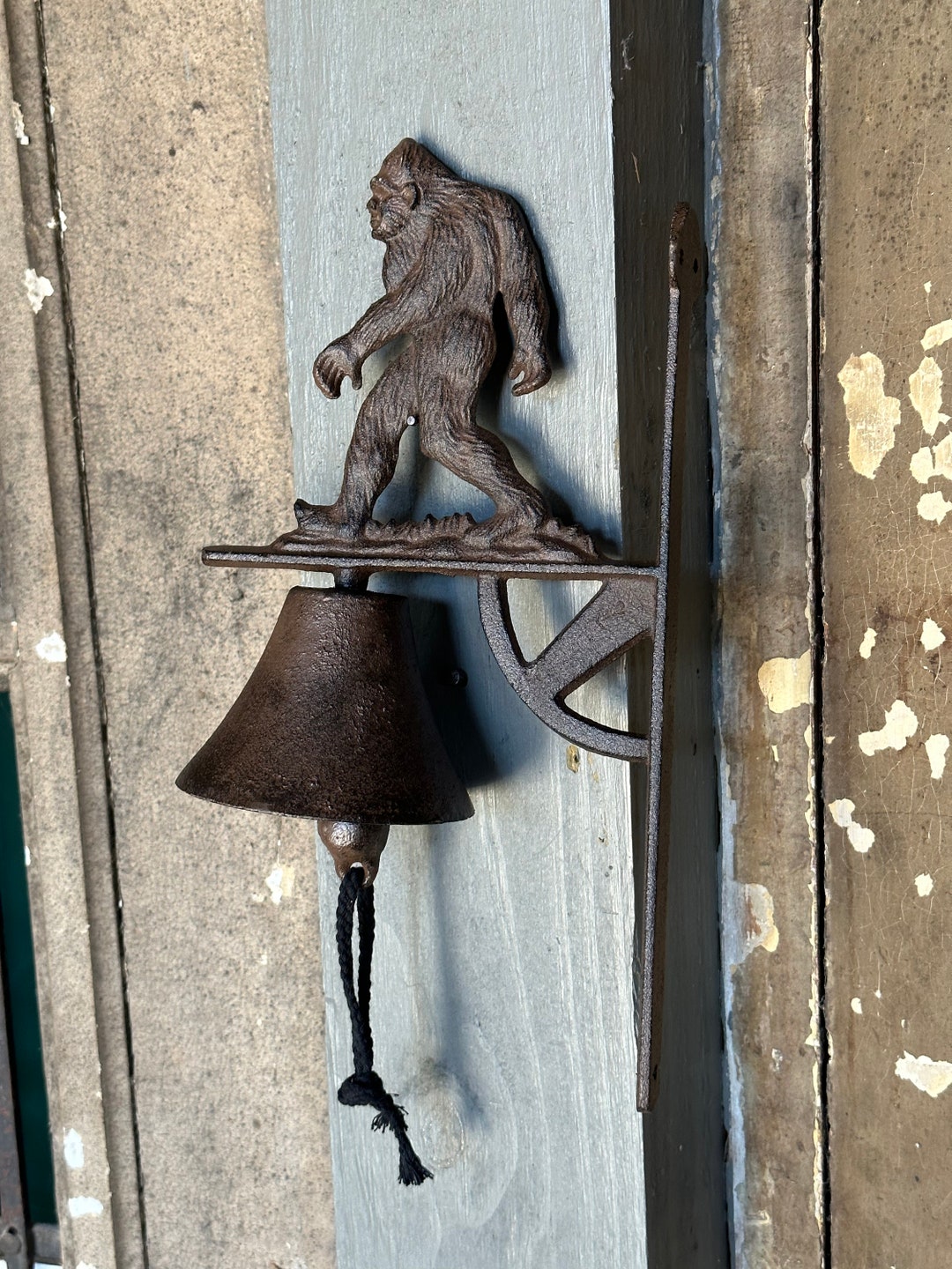 Cast Iron Sasquatch Bell Yeti Rustic Cabin Decor Dinner Mythical ...