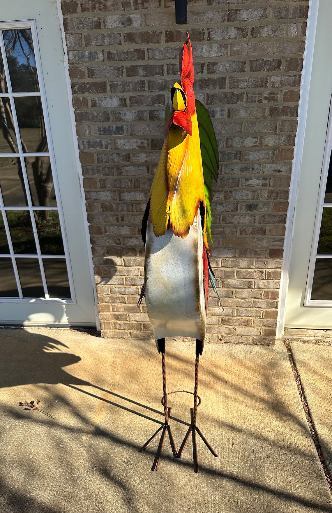 GIANT 5 Ft Tall Rooster Metal Statue Garden Art Yard Chicken - Etsy