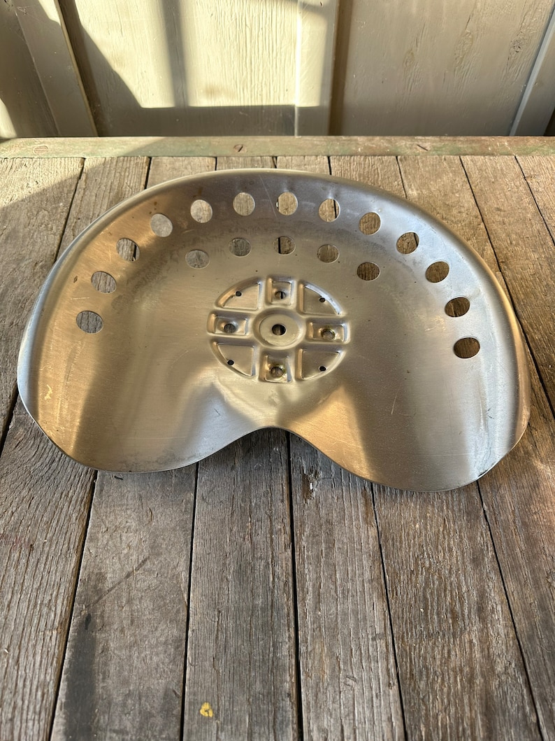 Lot of 4 Polished Metal Tractor Seats Rustic Ranch Farm Wagon Stool ...