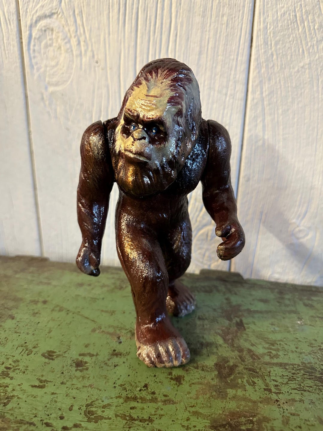 Sasquatch Walking Bigfoot Cast Iron Bank Statue Shelf Art - Etsy