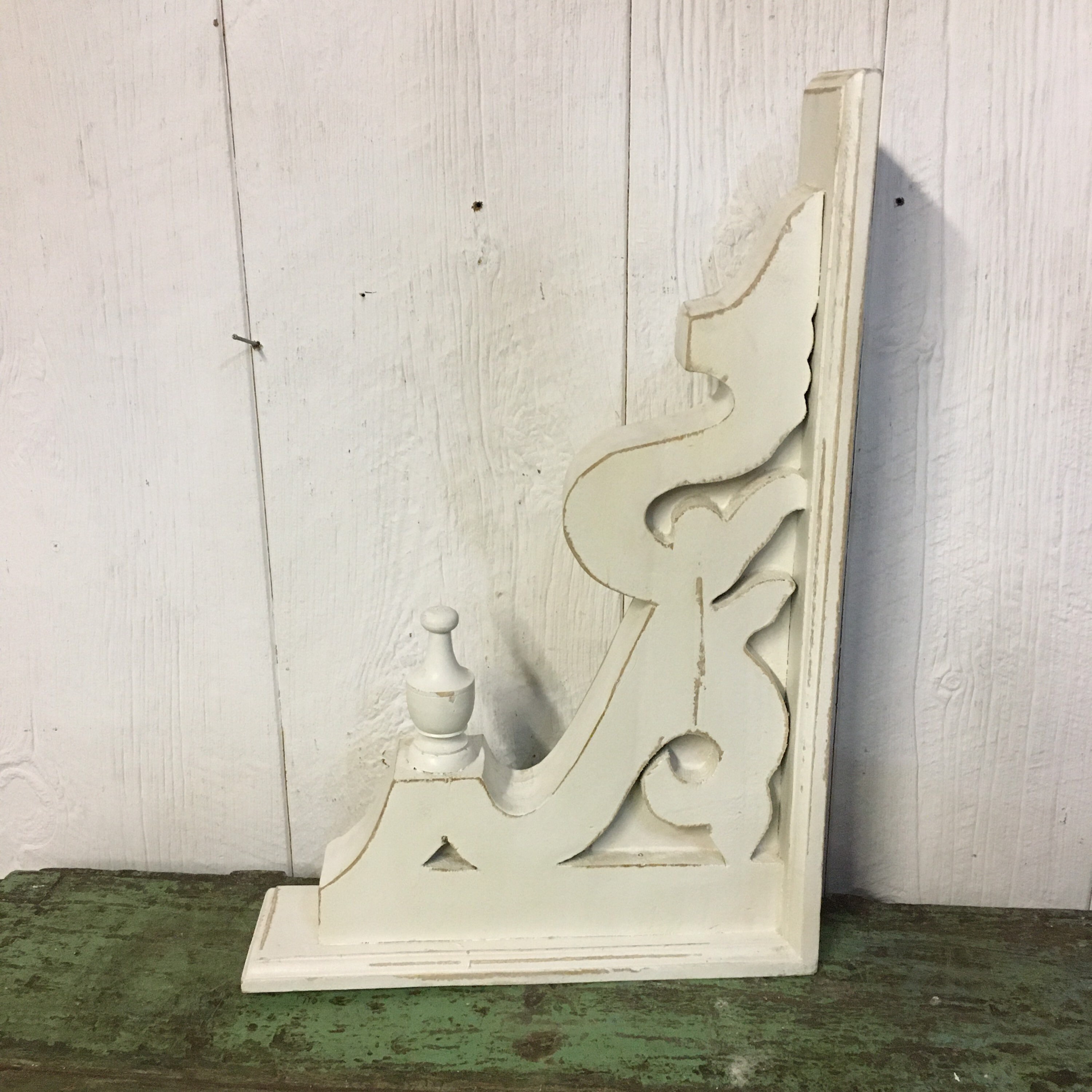 Pair Large Distressed White Wooden Corbels Farmhouse Shabby | Etsy