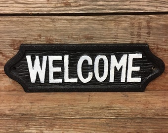 Small House Big Welcome Vintage Wall Plaque in Shabby White Victorian ...