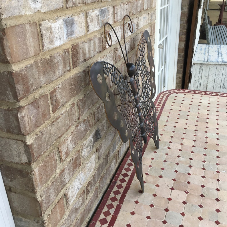 Large 23” Over-sized Metal Butterfly Wall Art Display Garden Yard Tree ...