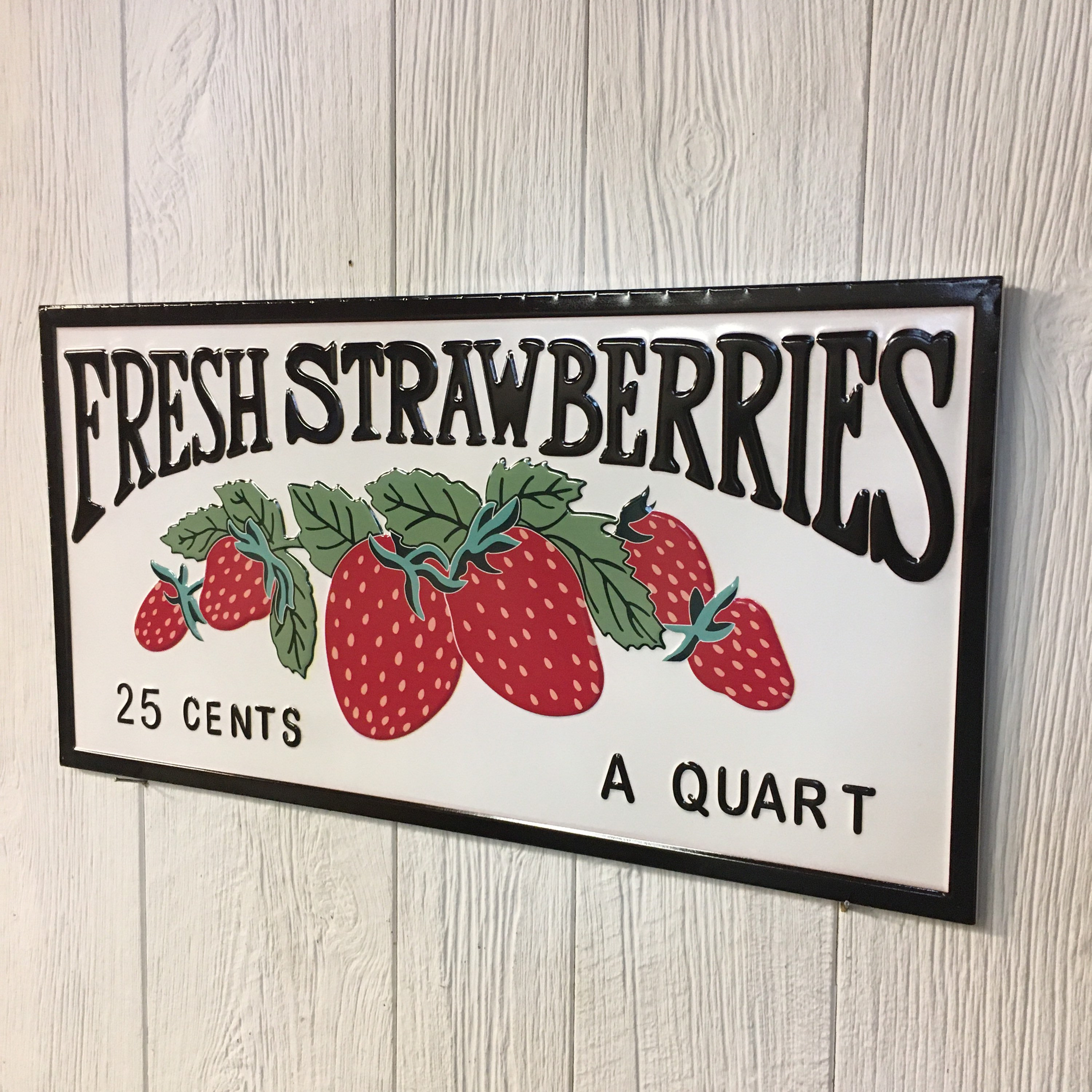 Fresh Strawberries 25 Cents a Quart Metal Sign Vintage Style - Etsy
