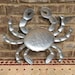 Large 19 Blue Metal Crab Wall Art Tropical Sculpture Garden Home Decor ...