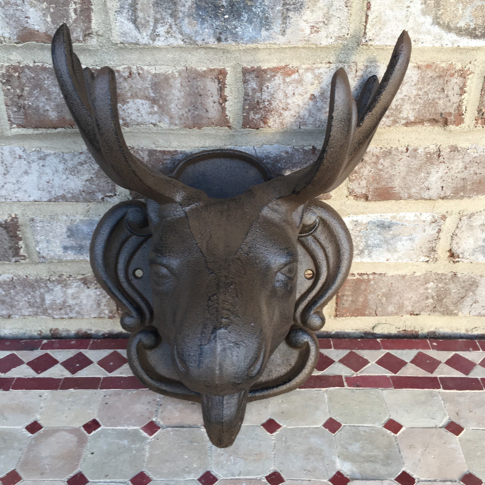 Cast Iron Moose Head Wall Mount Elk Deer Venison Rustic Cabin - Etsy
