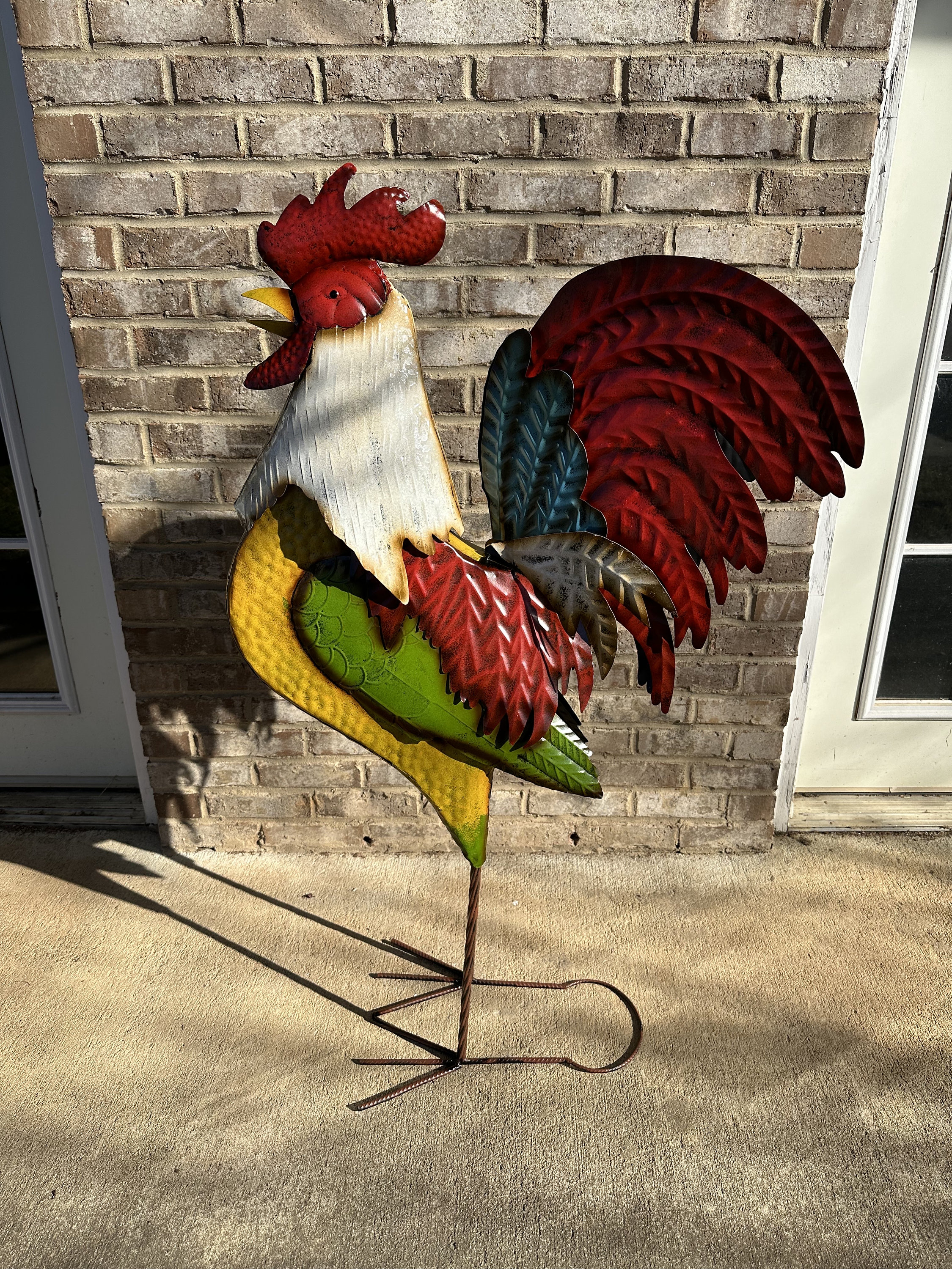 LARGE 3.5 Ft Tall Rooster Metal Statue Garden Art Yard Chicken - Etsy