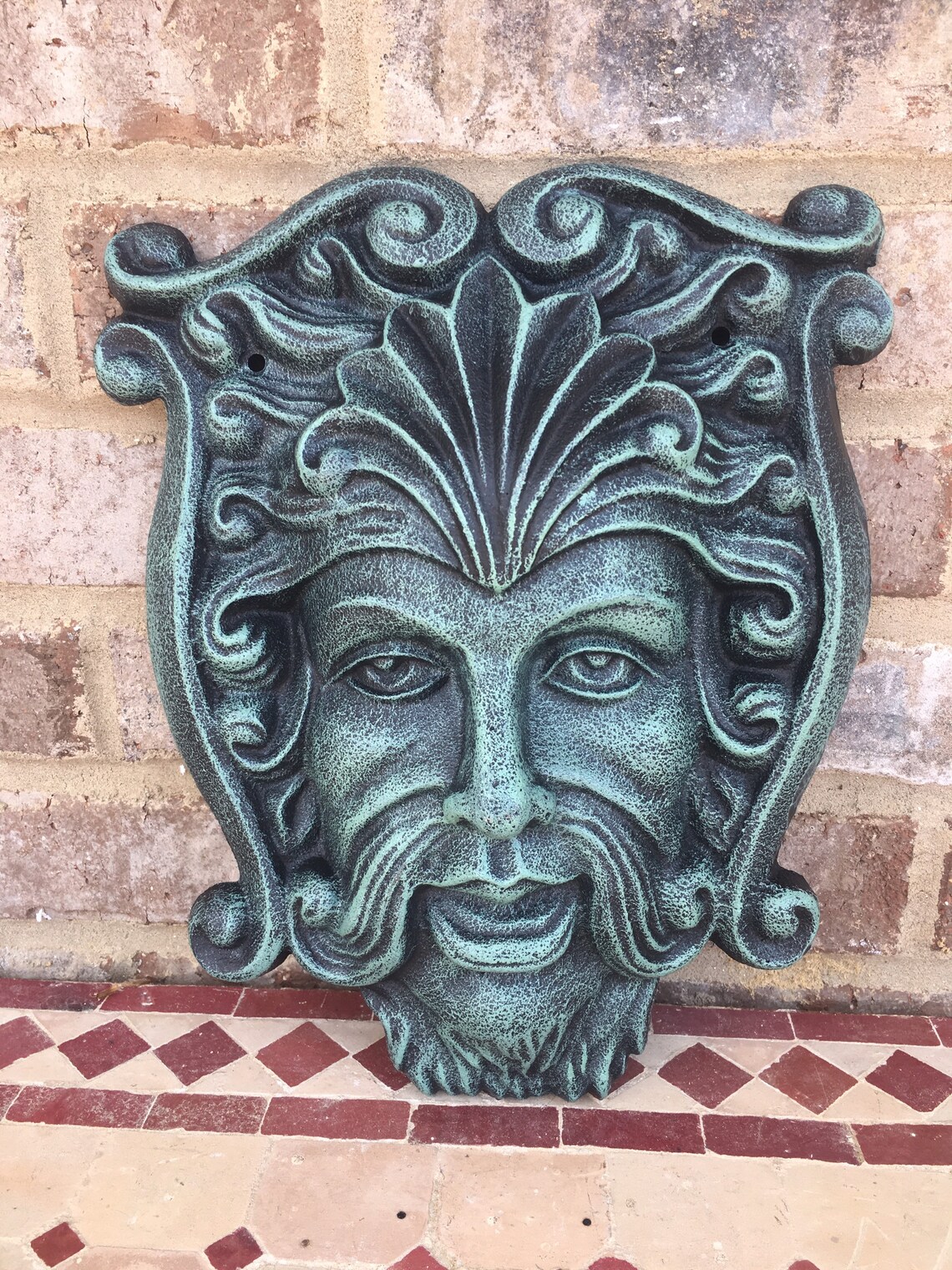 Large Cast Iron Celtic Man Face Plaque Gothic Medieval Rustic - Etsy