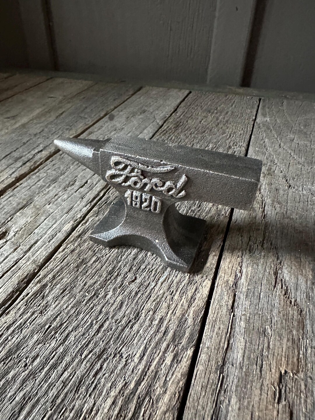 Ford 1920 Cast Iron Mini Anvil W/ Antique Finish & Raised Letters ...