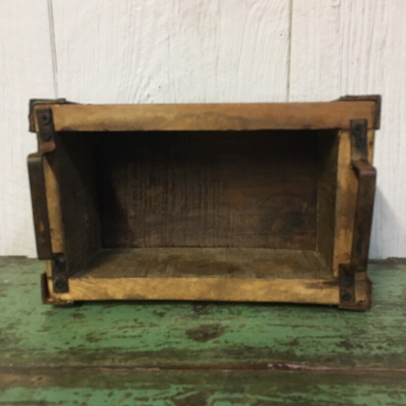 Rustic Primitive Farmhouse Decor Vintage Wooden Box on Stand - Etsy