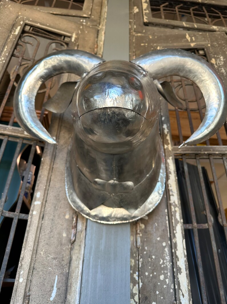 Huge Metal Rams Head Wall Mount Goat Sheep Horns - Etsy