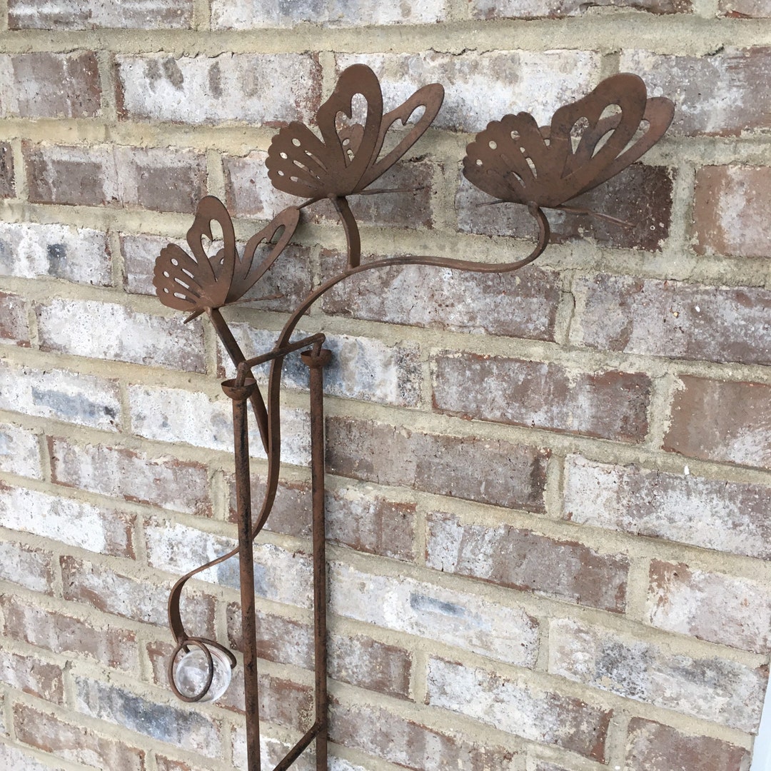 Balancing Butterfly Rocker Whirly Gig Balancer Yard Garden Lawn Art ...